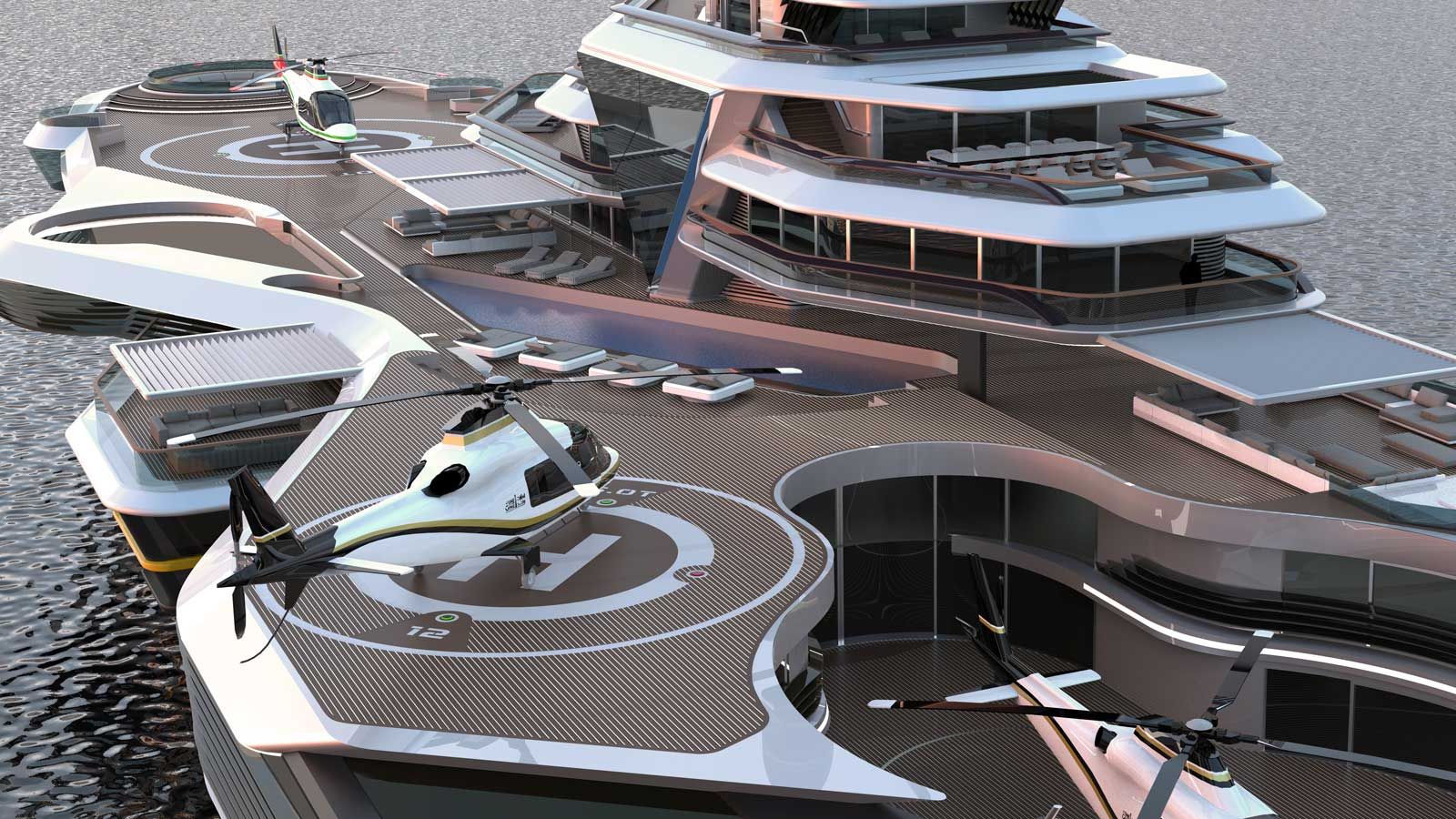 Futuristic 140m “UAE flagship” concept presented by Italian designer